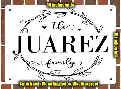 Juarez Family Decorative Metal Door or Wall Plaque (Style 1) | eBay