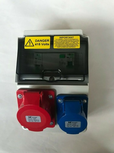 3 phase 16A, 32A, 63Amp, 5 Pin CEE, RCD Protected Socket.400V-415V ...