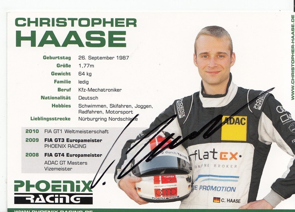 Christopher Haase TOP AK Orig. Sign. Motorsport +A36078 | eBay