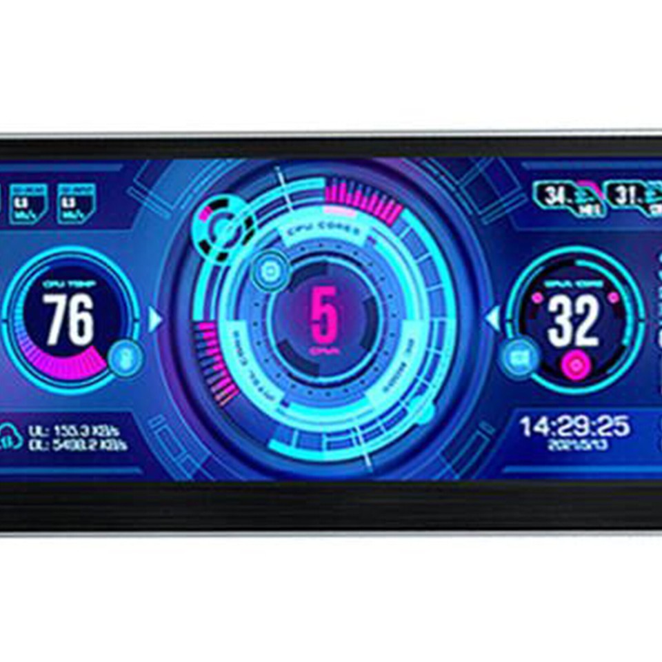 12.6" For PC Case DIY Hyte Y60 Aida64 CPU GPU LCD Monitor NV126B5M | eBay