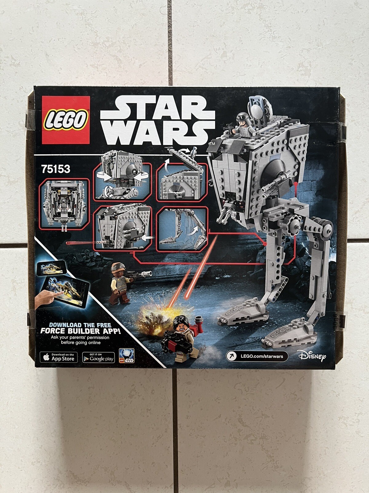 LEGO Star Wars 75153 AT-ST Walker Rogue One Baze Malbus Rebel Trooper ...