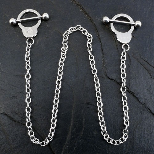 Nipple Piercing Chain Handcuffs Surgical Steel BDSM Intimate Body ...