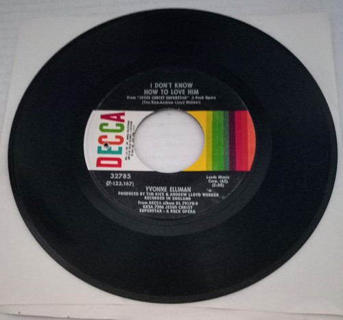 YVONNE ELLIMAN 45 I Don't Know How To Love Him / ALAN DOGGETT - OVERTURE (1971) | eBay