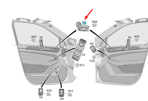 MB ML W166 FRONT LEFT DOOR SEAT SWITCH BLOCK RHD A1669051103 ORIGINAL ...