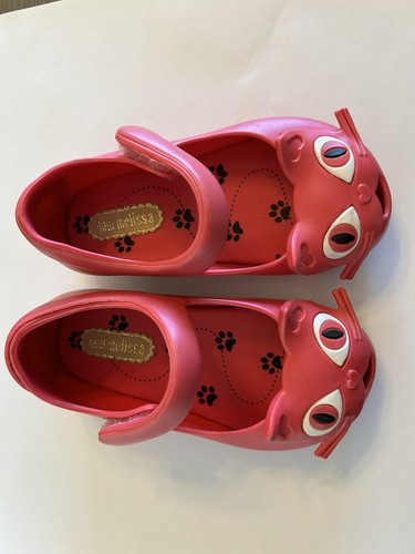 Mini Melissa Pink Cat Shoes Size 6 | eBay