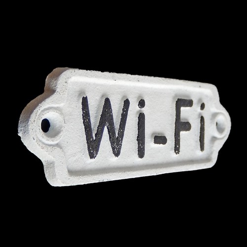 Cast Iron Wi-Fi Hotspot Wall Plaque Sign Rustic Wireless Internet ...