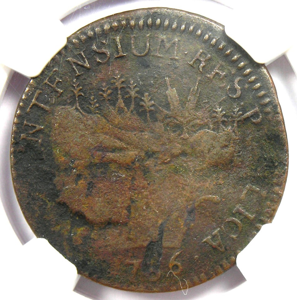 1786 Vermont Vermontensium Copper Coin - Certified NGC VF Details ...