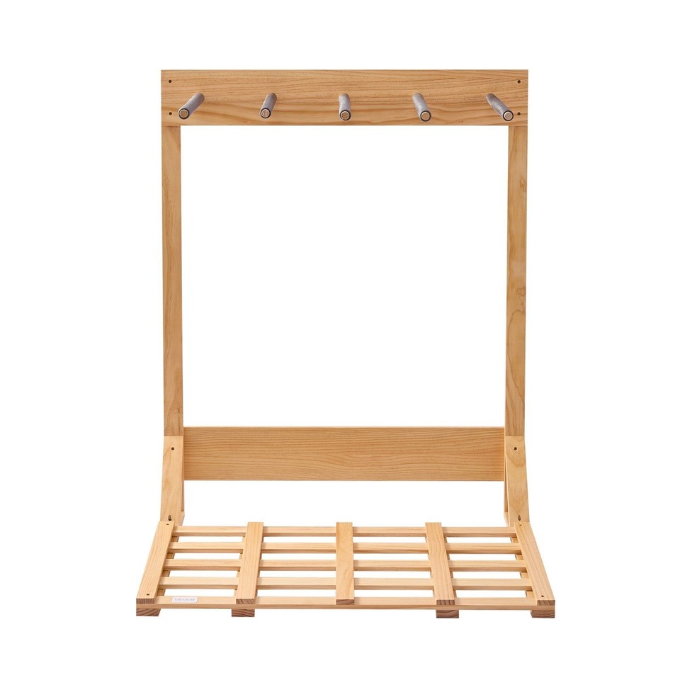 Freestanding 4-Tier Wooden Surfboard Rack – Sturdy Pine, 6.5" Tier ...