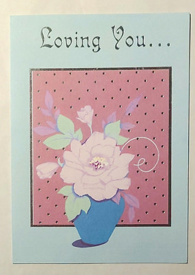 1 Loving You Greeting Card/Envelope Mate Partner Spouse Friend Flower ...