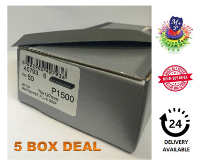 5 Boxes ABRASIVE STRIPS 70x125 Grip SHEET P1500 FLATTING PAPER | eBay UK