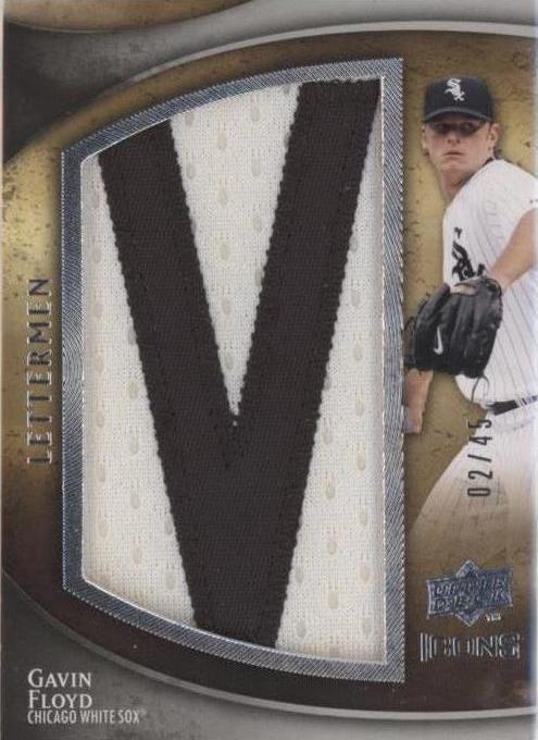 2009 Upper Deck Icons - Lettermen Gavin Floyd #IL-GF Letter V /45 for ...