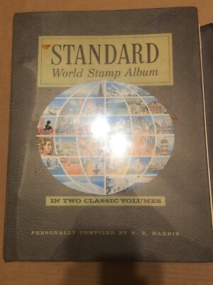 One Hard Cover Binder H E Harris Standard World Stamp Collection Album ...