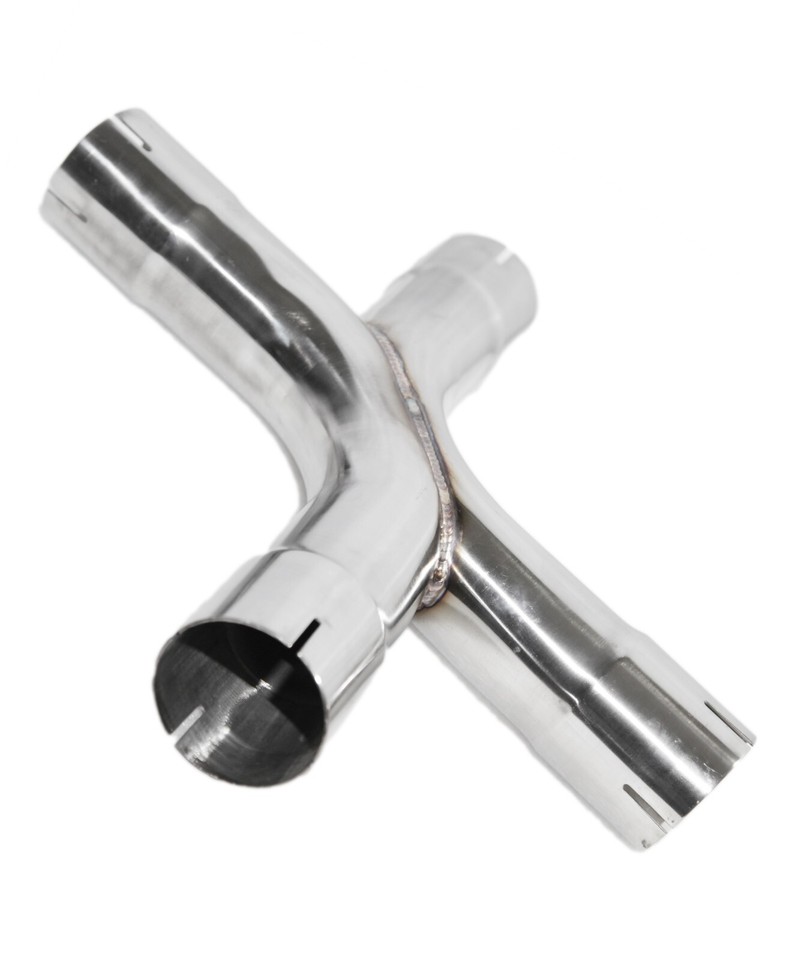 Universal SS Dual Exhaust X-Terminator X-Pipe Mandrel-bent Cross x Pipe ...