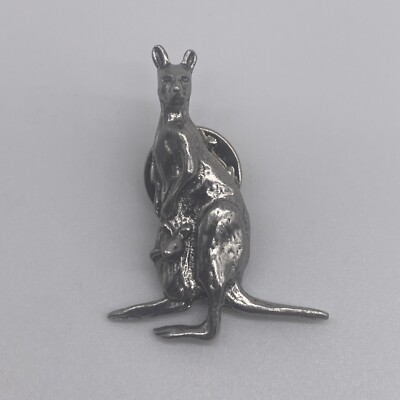 Vintage Silver Tone Kangaroo Lapel Hat Pin | eBay