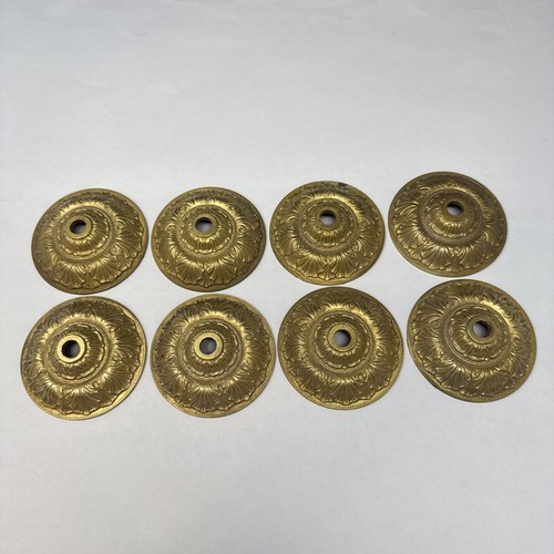 Antique Vintage Brass Socket Bobeche Rosette Chandelier Lamp Light Parts Set (8) | eBay