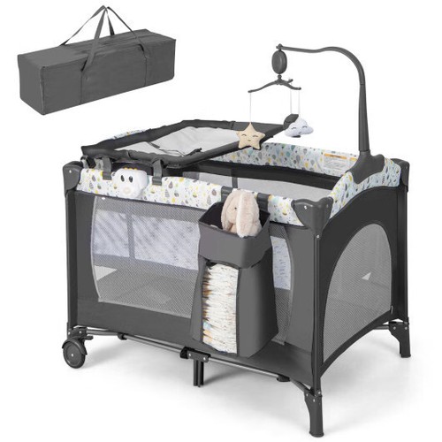 Multi-Functional Baby Playpen with Mattress and Removable Changing ...