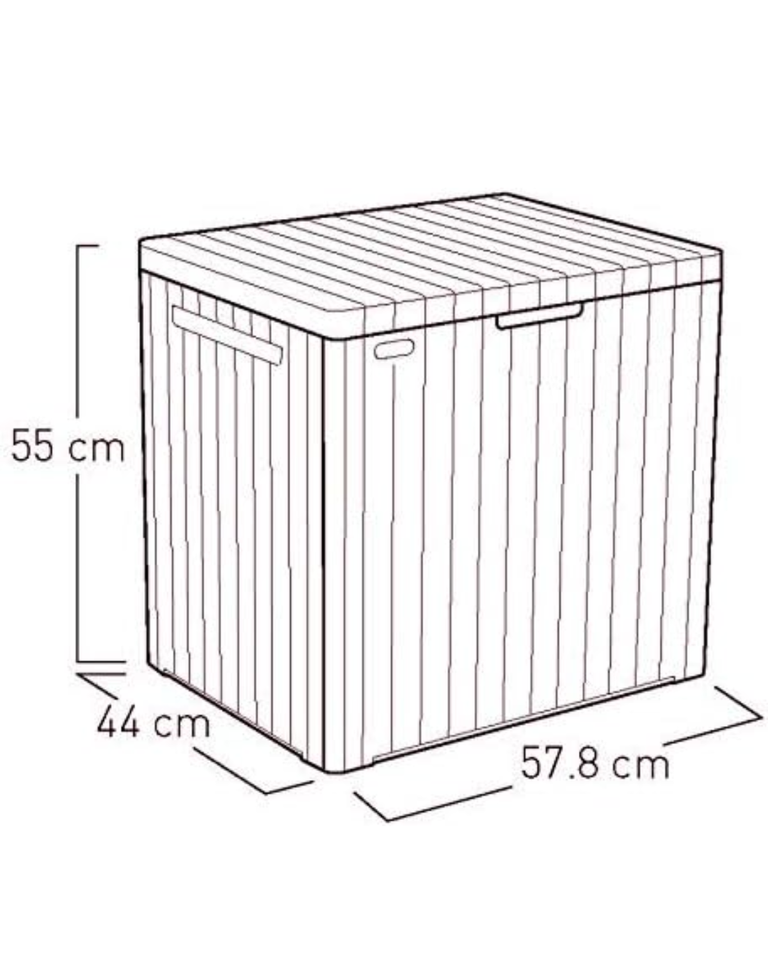 KETER XL LARGE STORAGE SHED GARDEN OUTSIDE BOX BIN TOOL STORE LOCKABLE ...