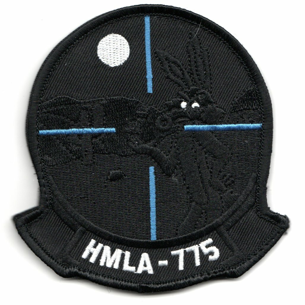 4" USMC MARINE CORPS HMLA-775 SQUADRON COYOTES BLACK MILITARY ...