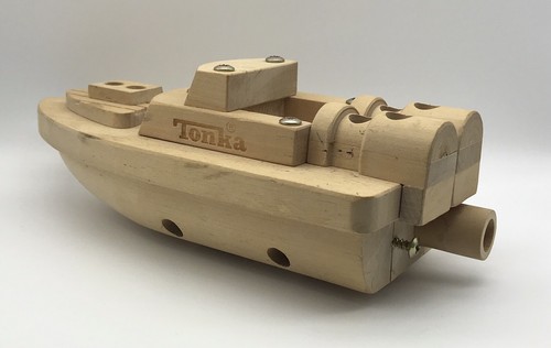 Tonka Wooden Boat With Wheels Assembled Wood Model | eBay
