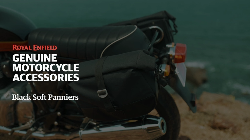 OEM SOFT BLACK PANNIER BAG FOR ROYAL ENFIELD INTERCEPTOR 650 ...