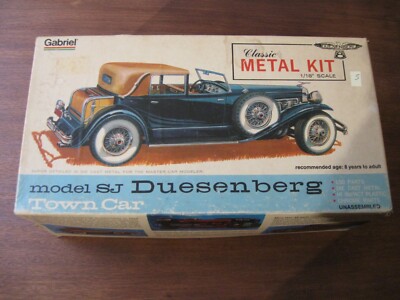 Vintage Hubley SJ Duesenberg TownCar Classic Metal Model Car Kit 100% ...