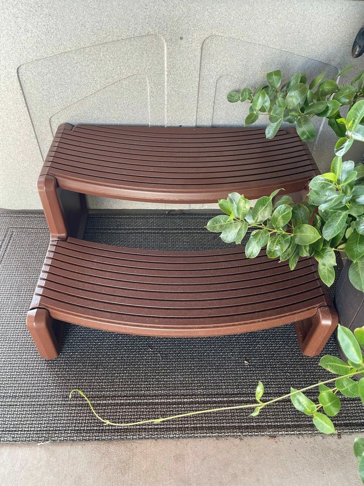 Universal Espresso Resin Pool Ladders Steps Handi-Step For Spa and Hot ...