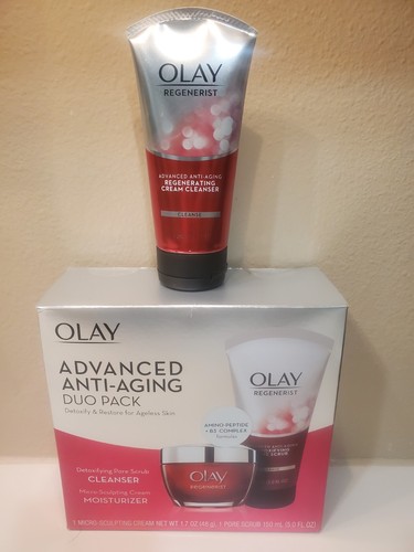 OLAY Lot Advanced Anti-Aging Duo Pack Detoxify & Restore With ...