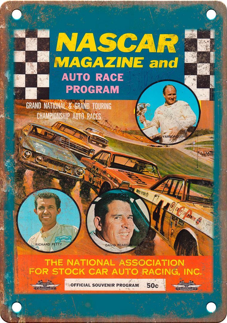 Stock Car Auto Racing Program Reproduction Metal Sign A1011 | eBay