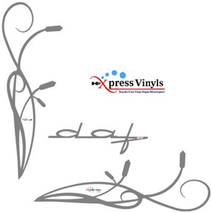 DAF truck window decals x 2. daf classic truck stickers CF XF | eBay