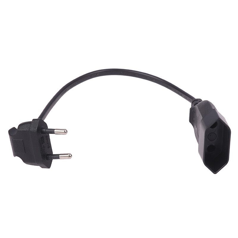 EU Power Adapter Cord 90 Degree Angled European Round 2Pin Male To ...