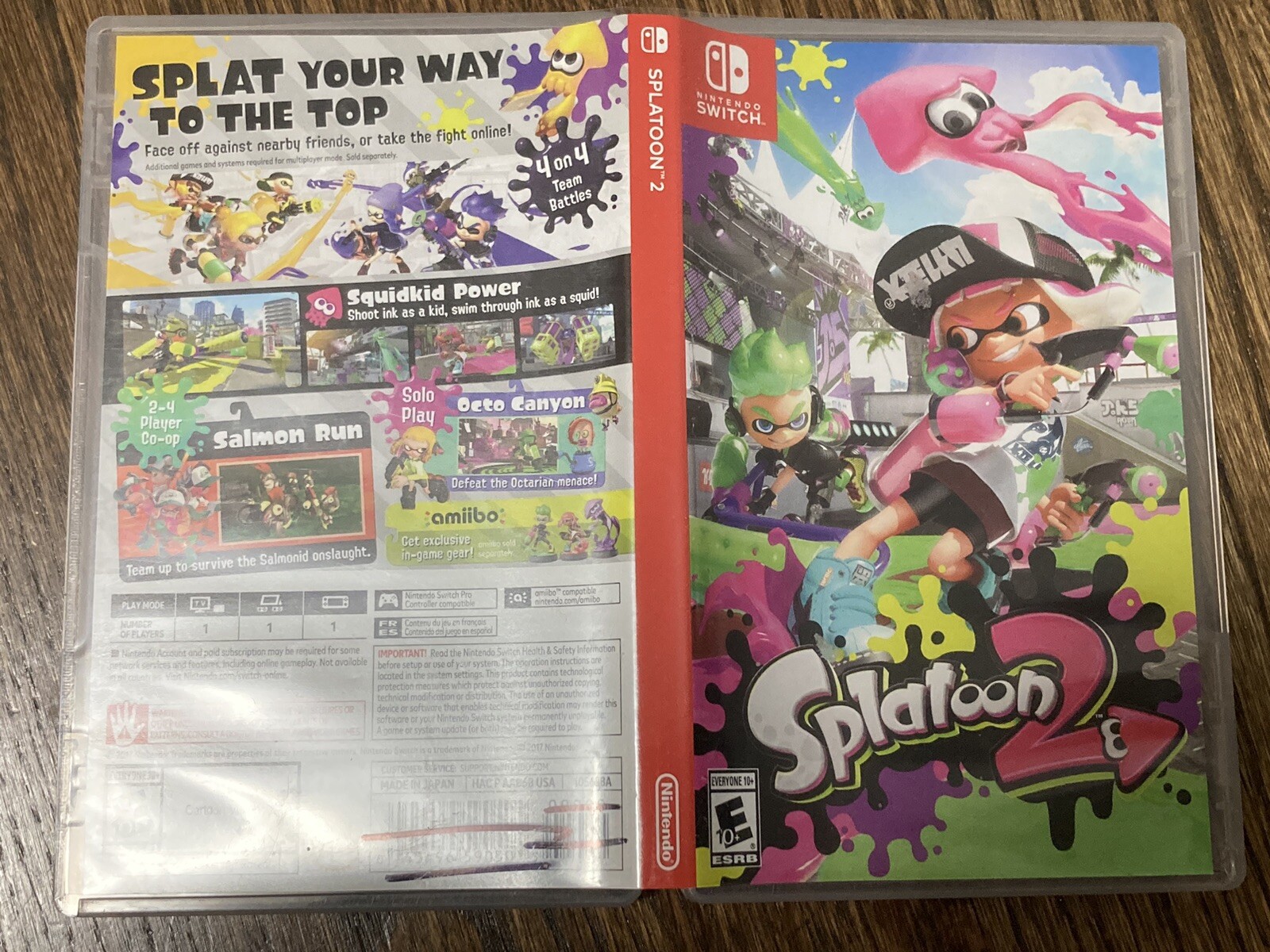 Splatoon 2 Two Replacement Case No Game Nintendo Switch Box Empty ...