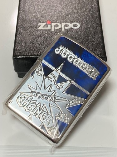 Juggler GOGO Lamp Blue Marble Pachislot Zippo Brass Unused | eBay
