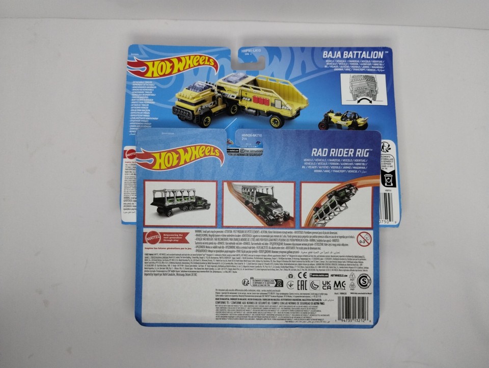 Hot Wheels: Super Rigs: Baja Battalion Plus Rad Rider Rig | eBay