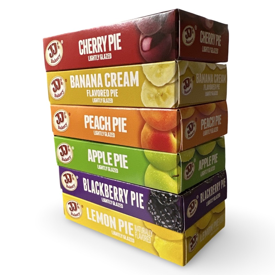 JJ's Bakery Glazed Pie Fruit Flavored Variety Pack 4 Ounce Individually ...