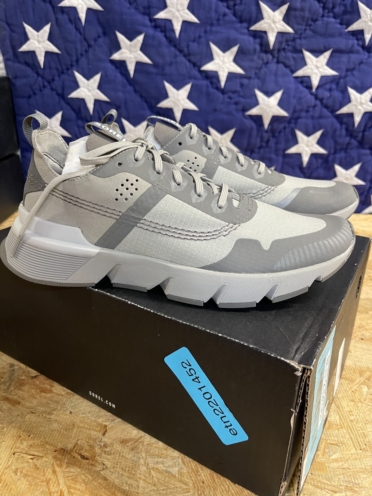 Men's Sorel Shoes Sz 8 Kinetic Rush Ripstop Sneakers Dove/Quarry for ...