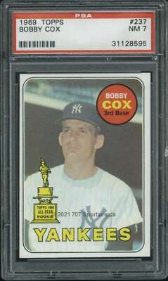 1969 Topps #237 Bobby Cox PSA 7 RC Rookie Yankees (8595) | eBay