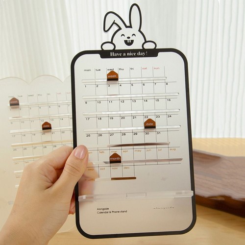 Acrylic Sliding Desk Calendar Cute Daily Agenda Planner New Schedule ...