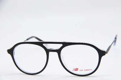 NEW NEW BALANCE NB 5064-1 BLACK TRANSPARENT AUTHENTIC EYEGLASSES 49-17 ...