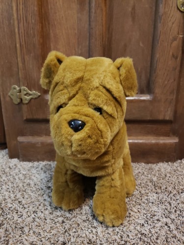 Vintage Roly Poly Shar-Pei Sitting Brown Dog Plush Stuffy 11" 12" | eBay