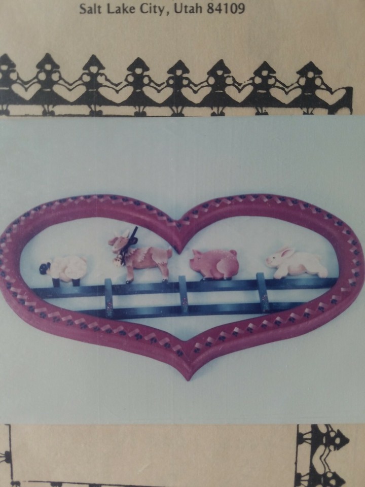 MICHELE WALTON 1985 BARNYARD PARADE HEART SIGN PAINTING PATTERN | eBay