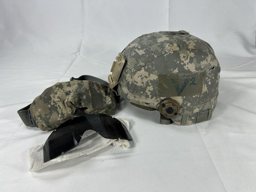 MSA ACH MICH Advanced Combat Helmet Ballistic Size Large With Goggles ...