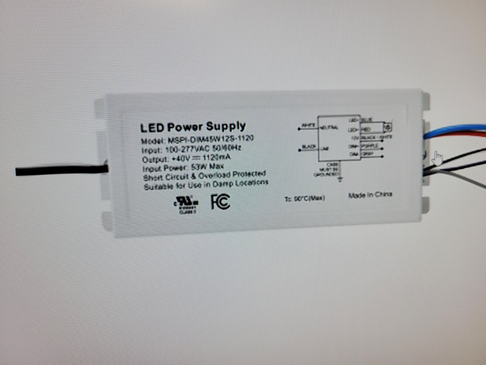 LED light ballast KHM LED Driver MSPI-DIM45W12S-1120 LED light ballast ...