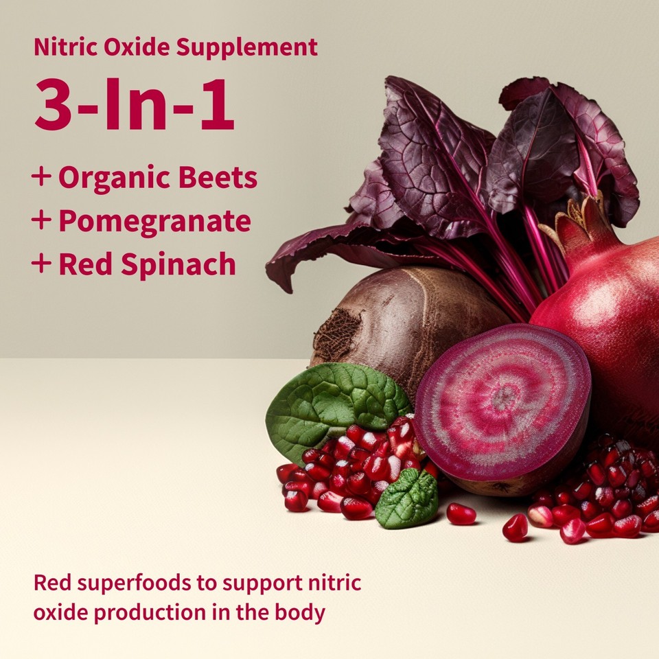 Nitric Oxide Beet Root Organic Powder, Heart & Blood Pressure - Snap ...