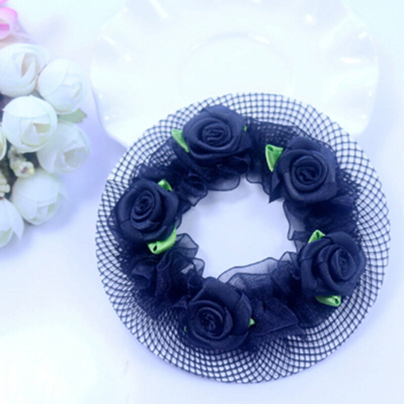 Cute flower girl bun mesh for hair for baby bun net bun cover ...