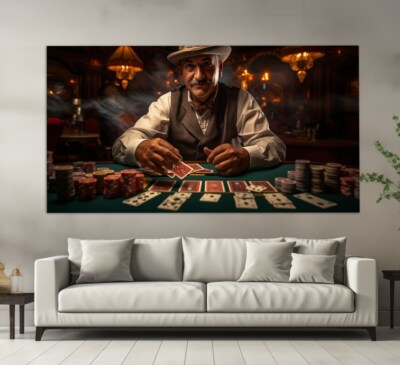 Abstract Poker Club Card Sharper Art Painting Wall Art Canvas Unframed ...