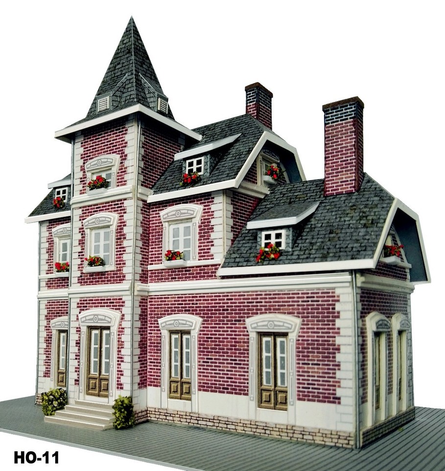 EMTZ HO-11 Custom HO Built Up Mansion 14cm x 10cm (5.5 x 4) | eBay