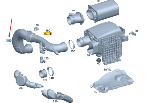 MERCEDES-BENZ E W213 Air Filter Intake Manifold A2740900029 NEW GENUINE ...