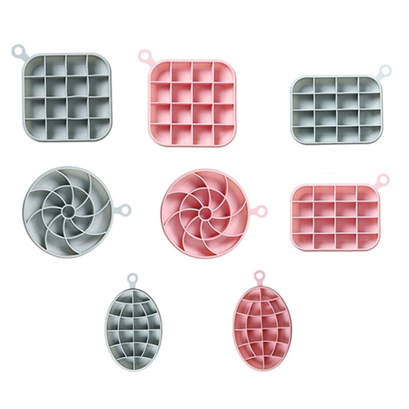 Geometric Silicone Mold Ice Cube Tray with Lid Ice Cream Kitchen DIY | eBay