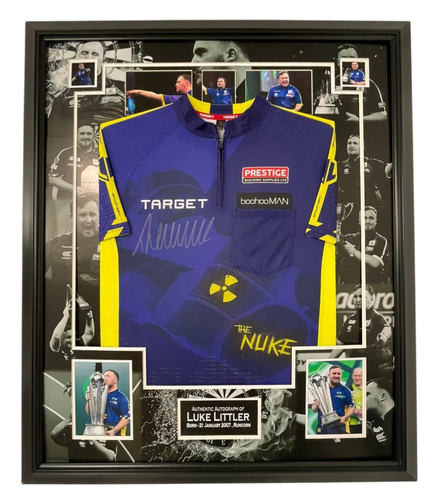 FRAMED Luke Littler Signed SHIRT Autographed Jersey THE NUKE | eBay
