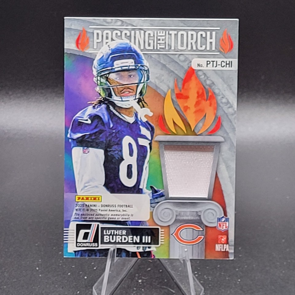 2025 Donruss Football Passing the Torch Relic DJ Moore Luther Burden ...